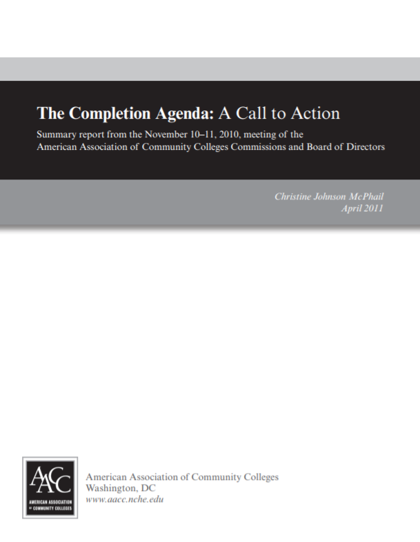 The Completion Agenda: A Call to Action (April 2011)